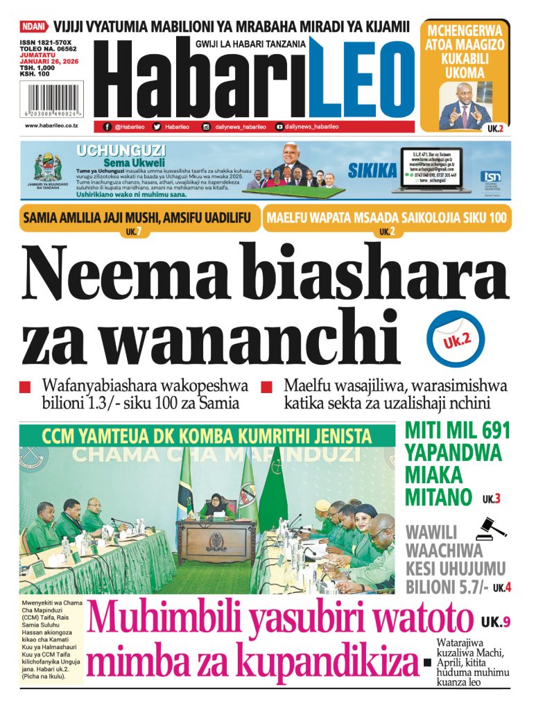 PATA HABARI MOTO MOTO KATIKA MAGAZETI YA LEO JUMATATU JANUARI 26,2026 ...